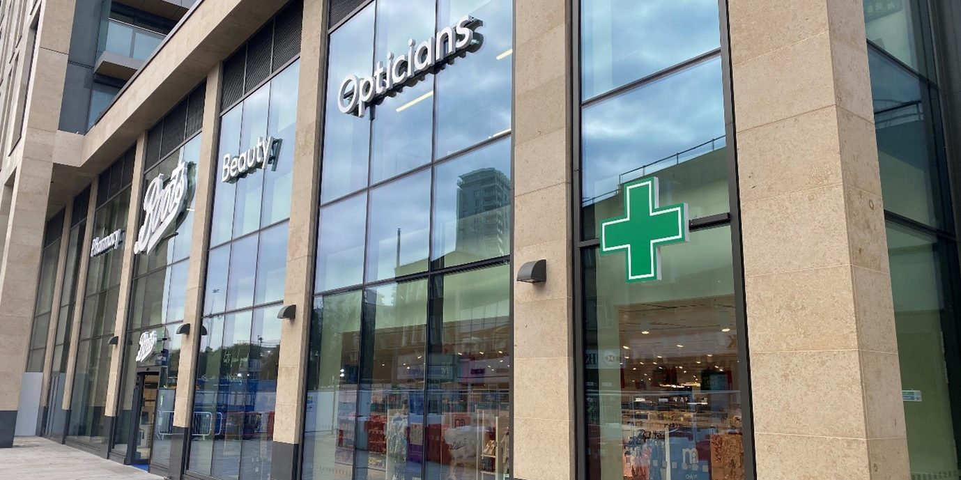 OAG installs glass shop fronts for the new Boots flagship store in Woking
